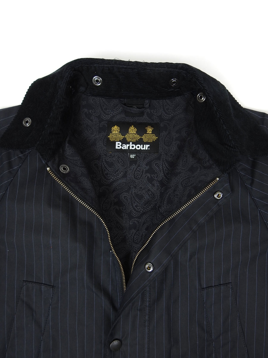 Barbour SL Bedale Waxed Pinstriped Jacket Size 40 – I Miss You MAN